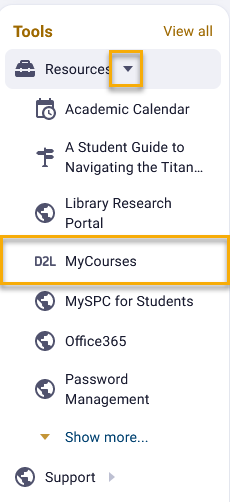 Accessing Introduction to MyCourses – Student Support